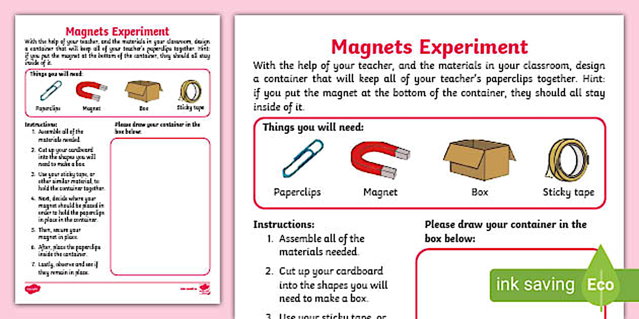 Magnets Experiment (teacher made) - Twinkl