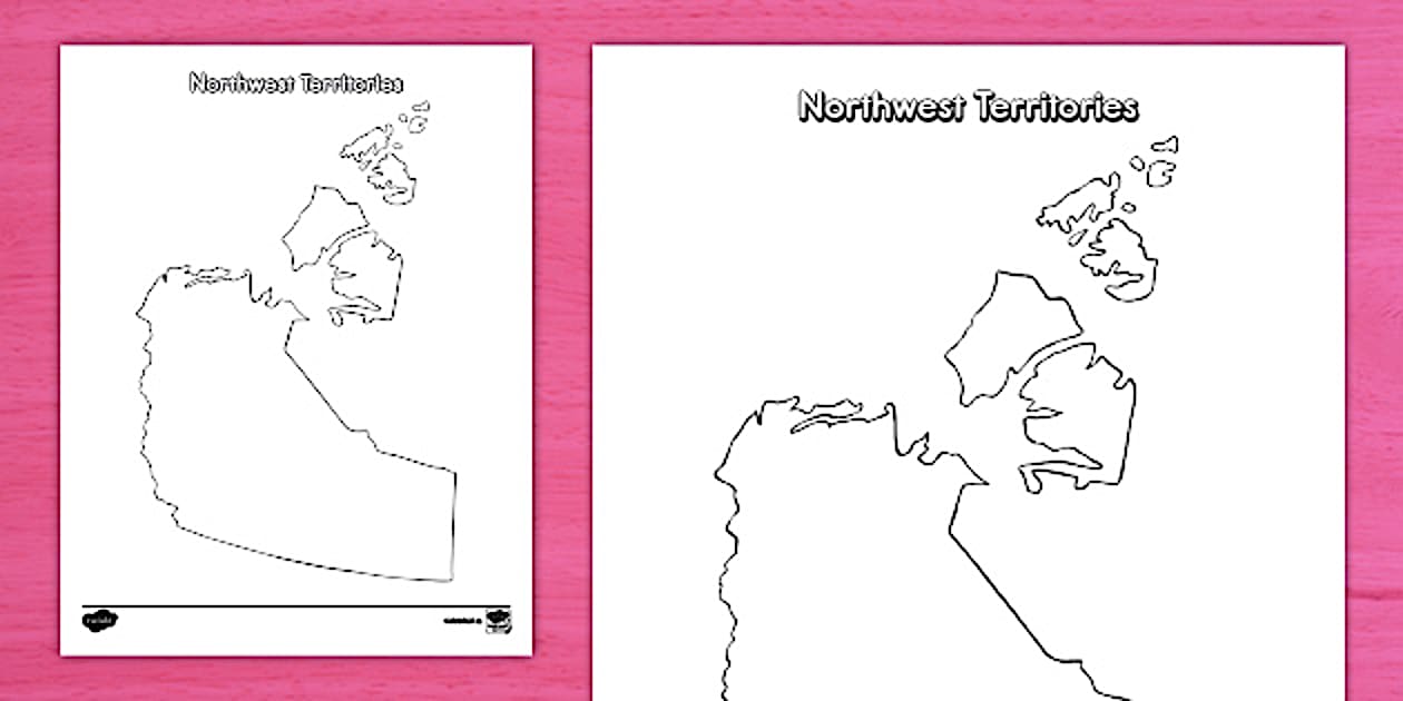 Outline Map of the Northwest Territories Colouring Sheet