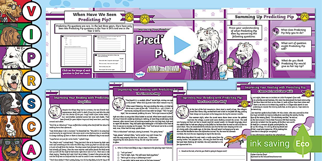 LKS2 Improving Your Reading Skills With... Predicting Pip Activity Pack