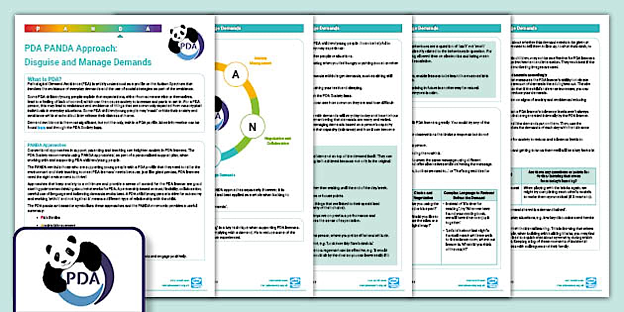 FREE! - PDA PANDA Approach: Disguise and Manage Demands | Twinkl