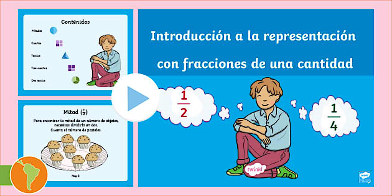 Powerpoint: Introducción a la representación con fracciones de una cantidad