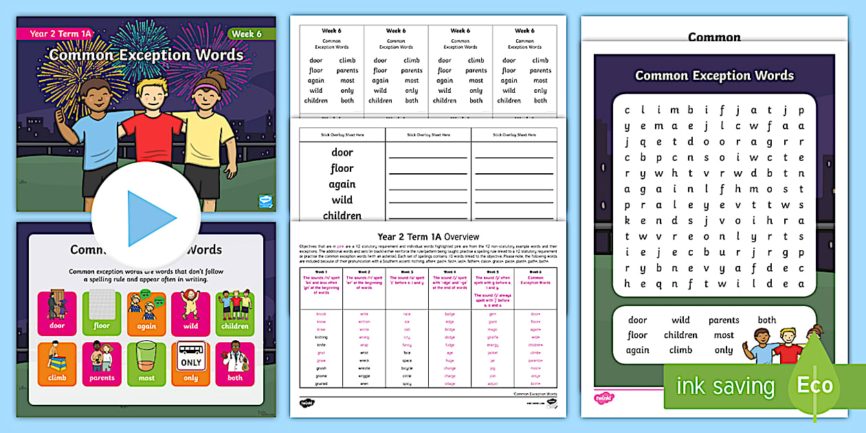 Year 2 Term 1A Week 6 Spelling Pack (teacher made) - Twinkl