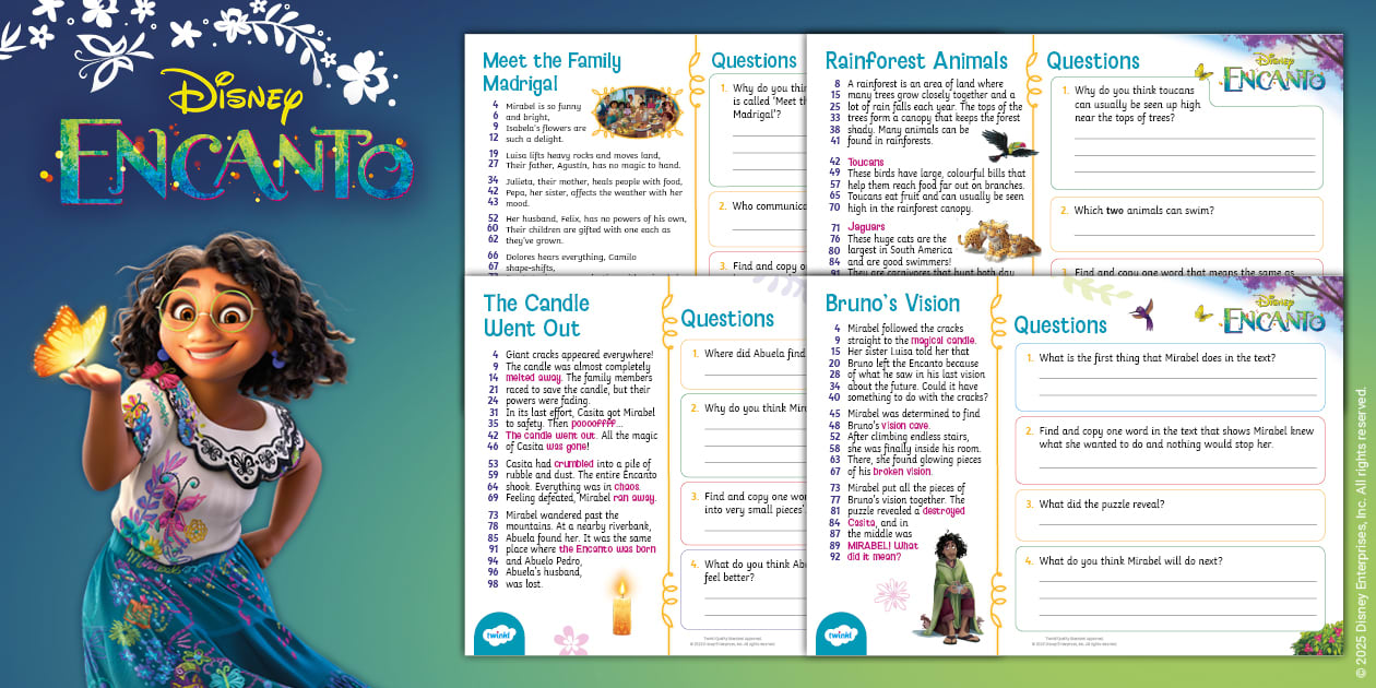 Encanto Reading Activity [Ages 5-7] | Disney | Twinkl