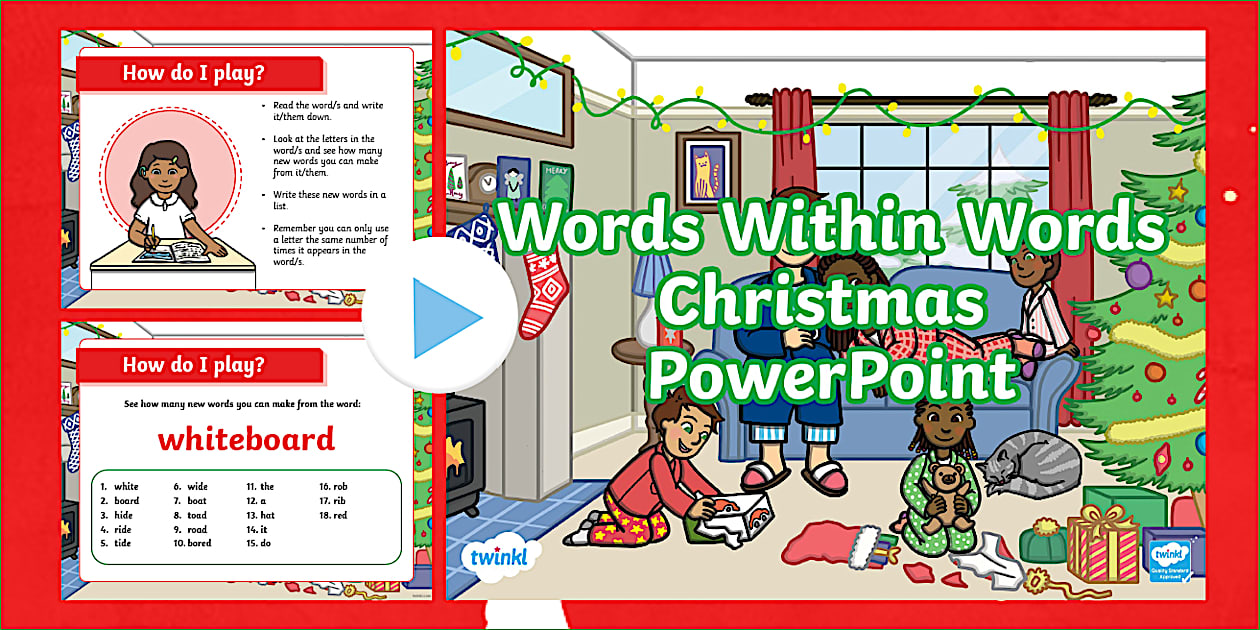 Christmas Words Within Words Game (teacher made) - Twinkl