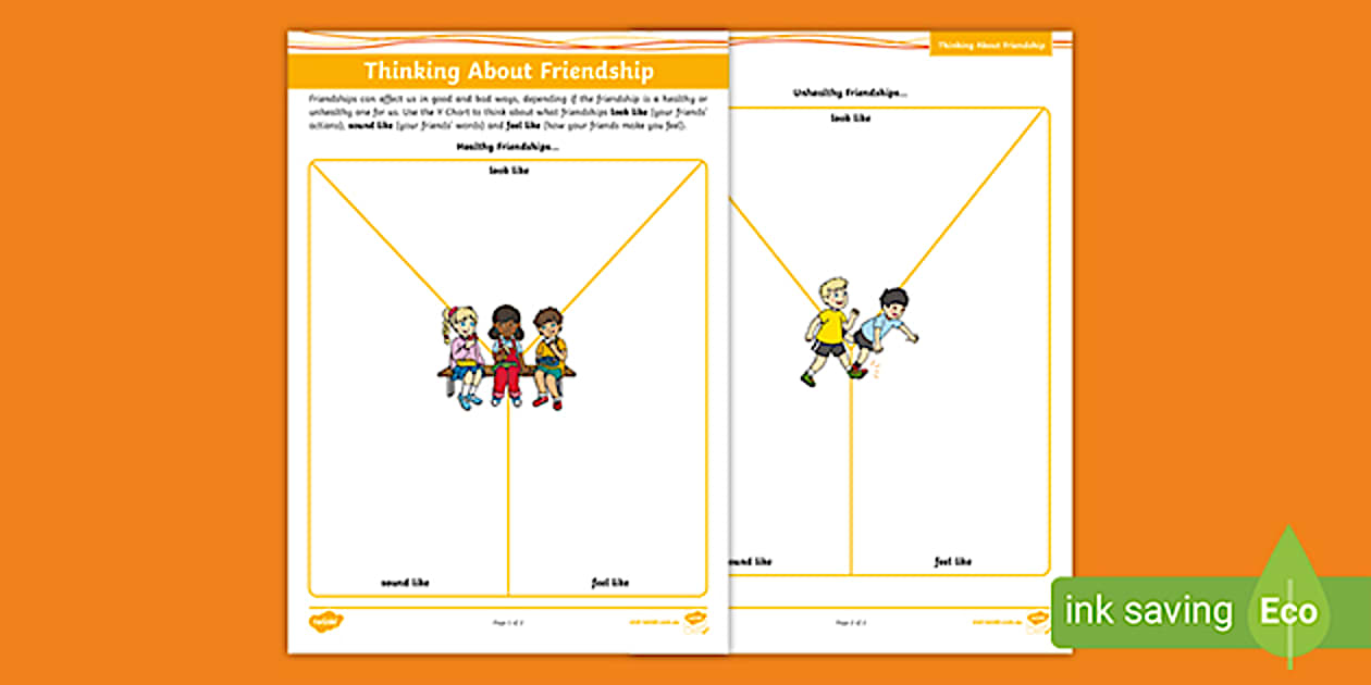 Years F-2 Thinking About Friendship Y Chart (teacher made)