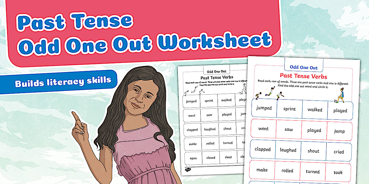 Past Tense Odd One Out Worksheet