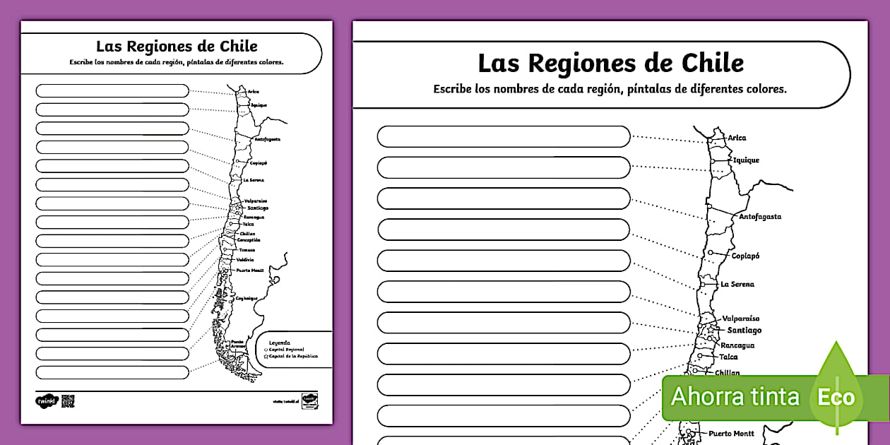 Guía de Trabajo: Las Regiones de Chile - Geografía