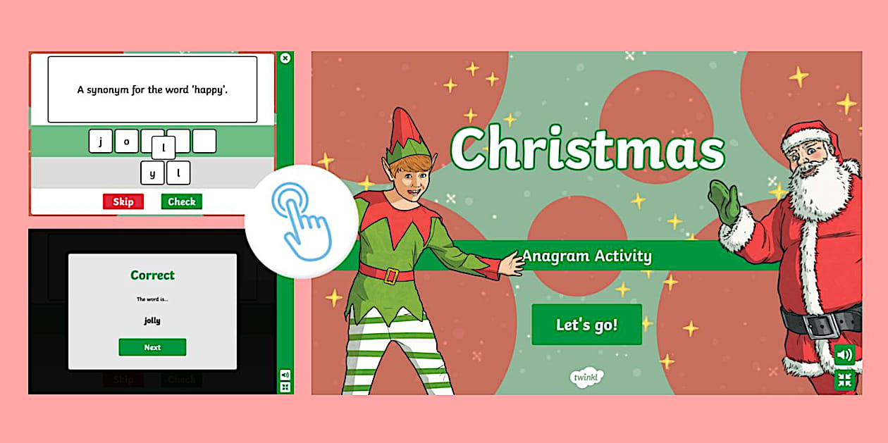 Christmas Anagram Activity | Christmas Anagrams | Twinkl