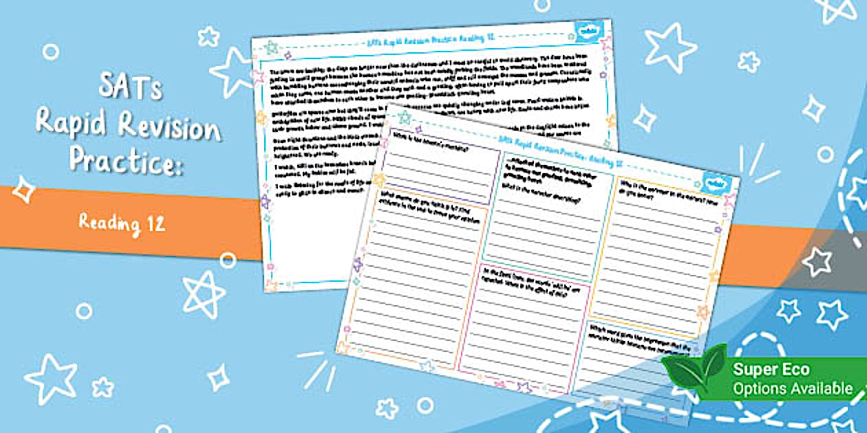 SATs Reading Practice | SATs Rapid Revision Activity 12