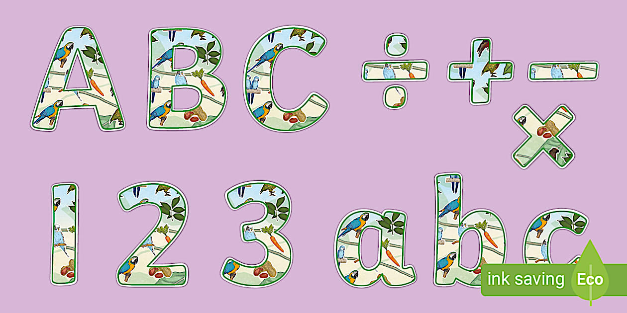 Parrot Display Lettering (teacher made) - Twinkl