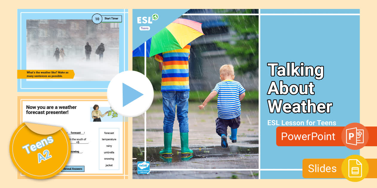 ESL Talking About Weather Lesson [Teens, A2] (teacher made)