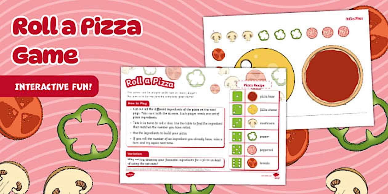 Roll a Pizza Game - Twinkl