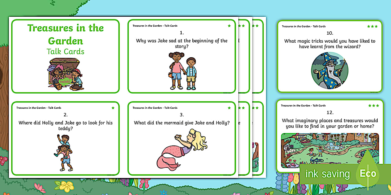 Treasures in the Garden Talk Cards (teacher made) - Twinkl