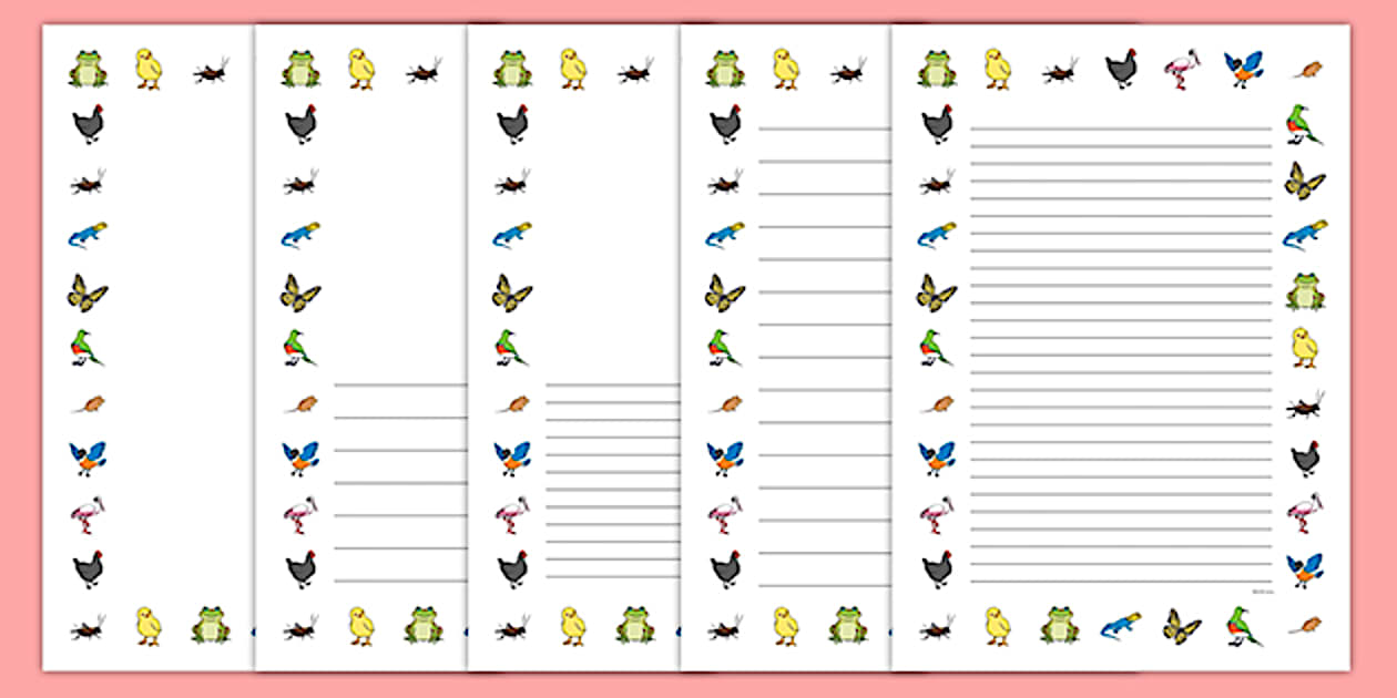 Editable African Hen Story Page Borders (teacher made)