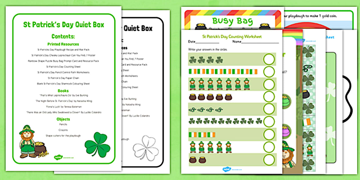 St Patricks Day Quiet Box | EYFS/F-2 Teaching Resources