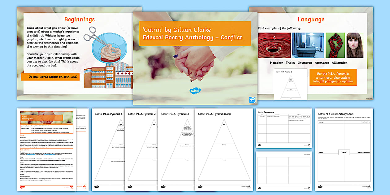 GCSE Poetry Lesson to Support Teaching on 'Catrin' by Gillian Clarke
