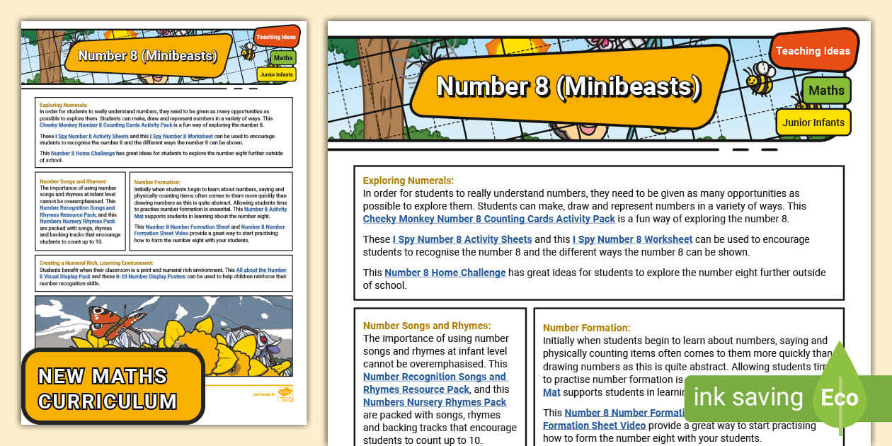 FREE! - Number 8 (Minibeasts) Teaching Ideas (teacher made)