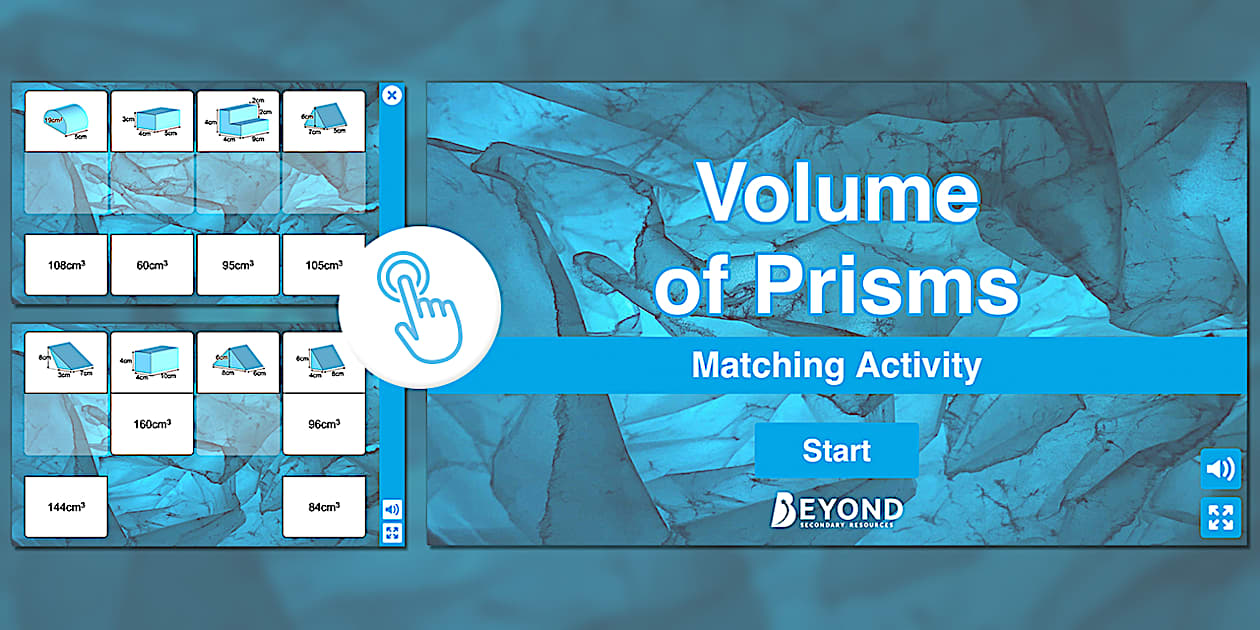 👉 Volume of Prisms Matching Activity - Twinkl