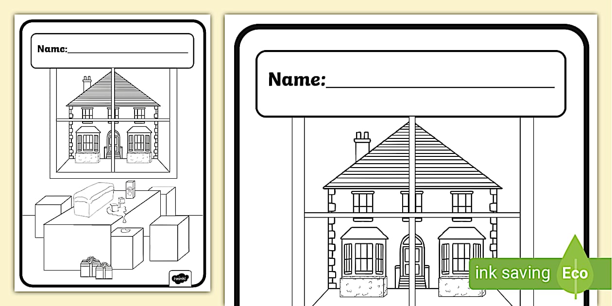 Cuboid Colouring Book Cover | Twinkl | Stationery | KS1