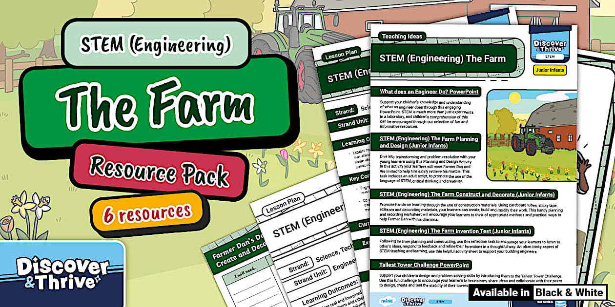 STEM (Engineering) The Farm Resource Pack (Junior Infants)