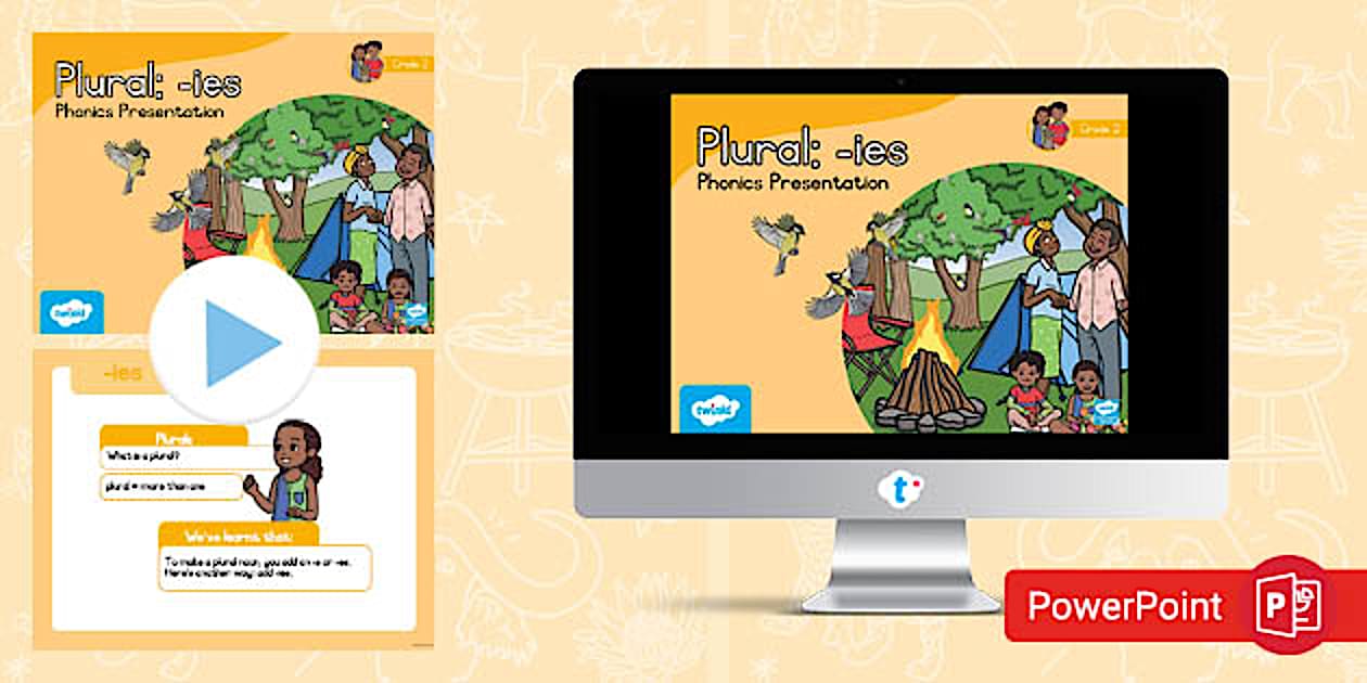 Grade 2 Phonics: Plural -ies PowerPoint Presentation