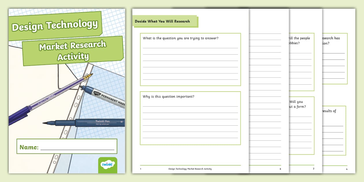 Design Technology Market Research Activity - KS2 - Twinkl
