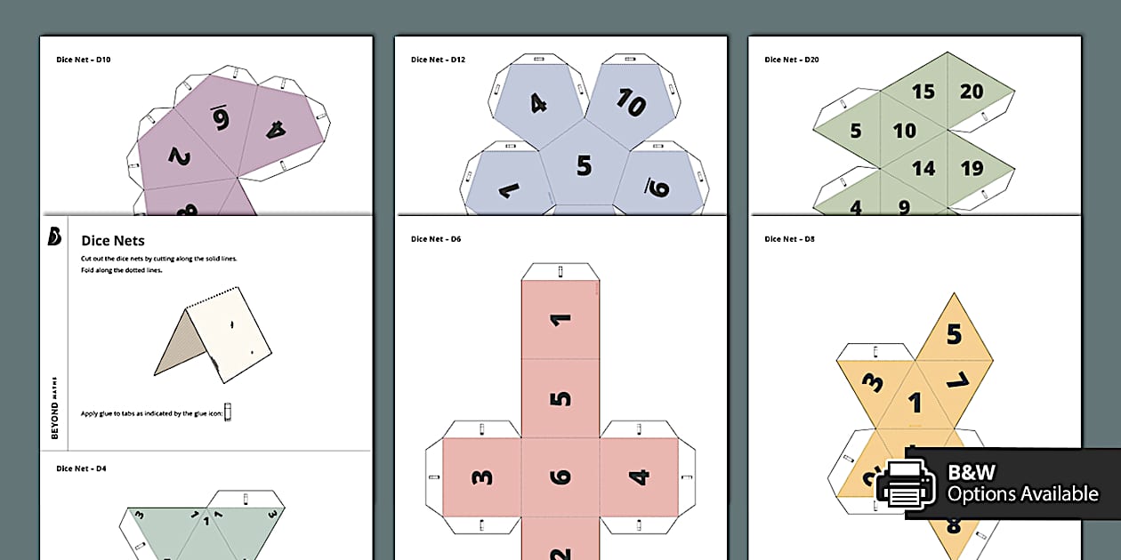👉 Dice Nets (Teacher-Made) - Twinkl