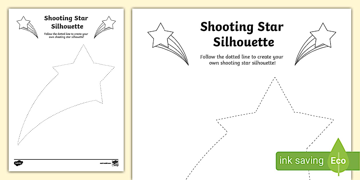 Shooting Star Silhouette Drawing Activity (teacher made)