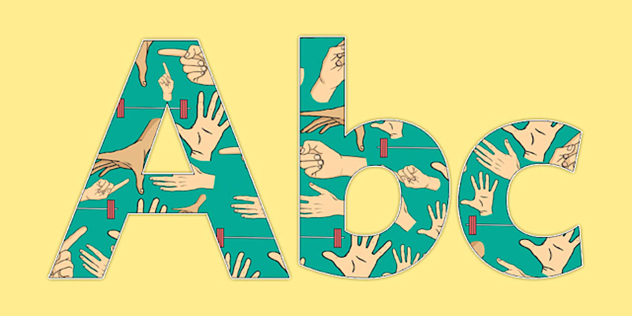 Editable Finger Gym Display Lettering (teacher made)