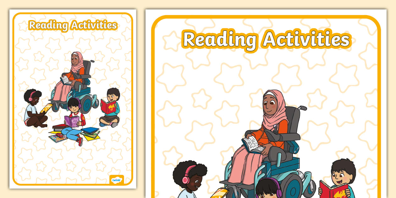 👉 Reading Activities Editable Book Cover