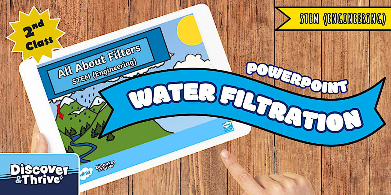 STEM Water Filtration PowerPoint for 1st/2nd Class