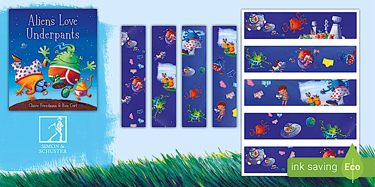 FREE! - Aliens Love Underpants Display Borders | Twinkl