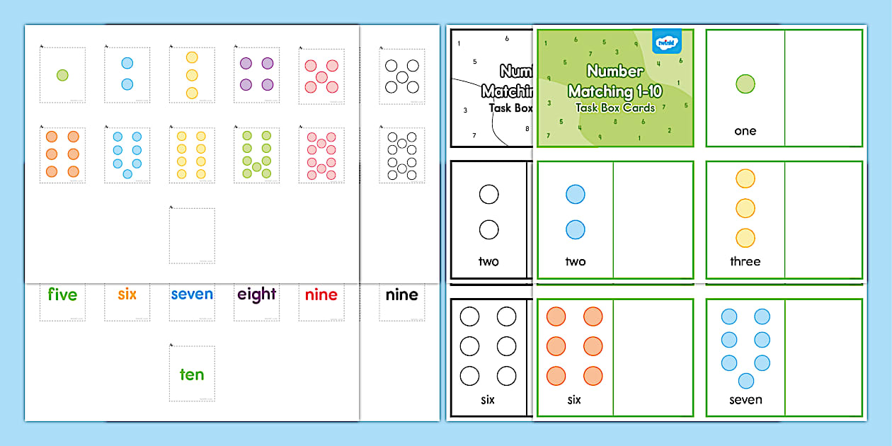 Number Matching Task Boxes For Special Education | Twinkl US