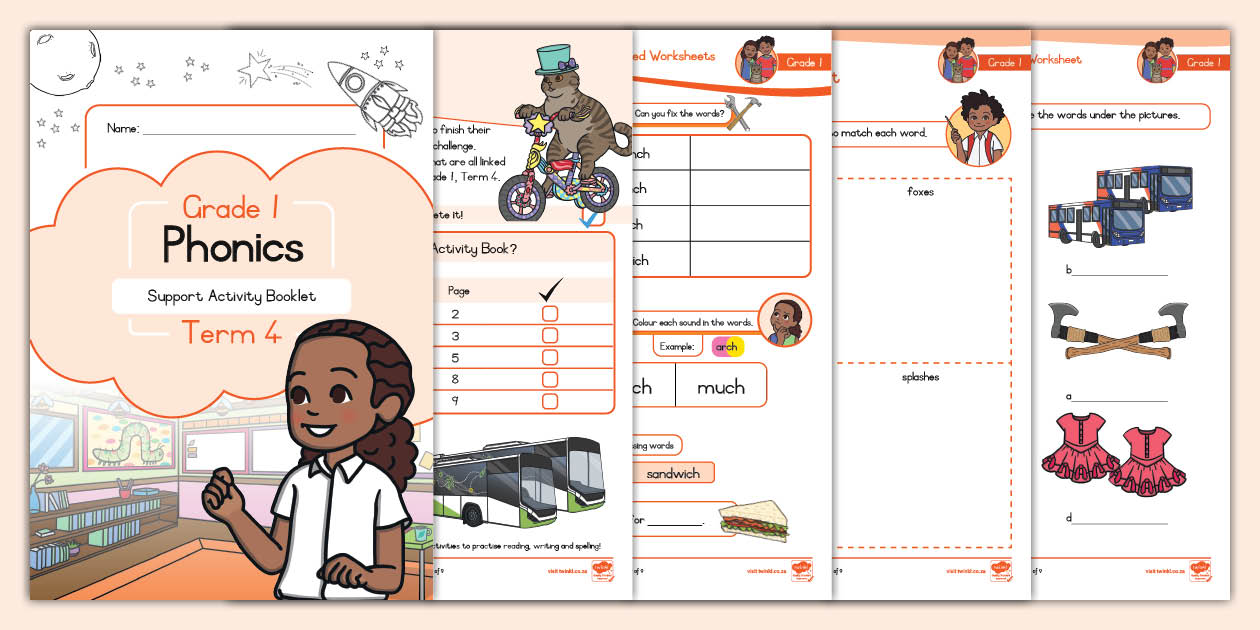 Grade 1 Term 4 Phonics Support Activity Booklet - Twinkl