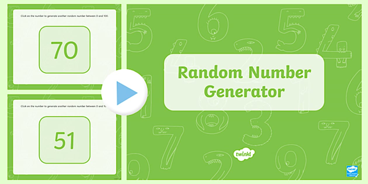 Classroom Random Number Generator 0-100 (teacher made)