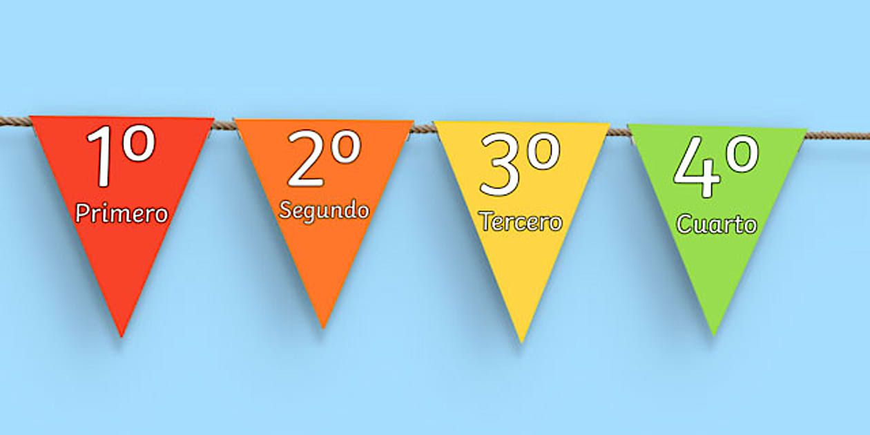 Spanish 1 - 31 Ordinal Number Display Bunting - Twinkl