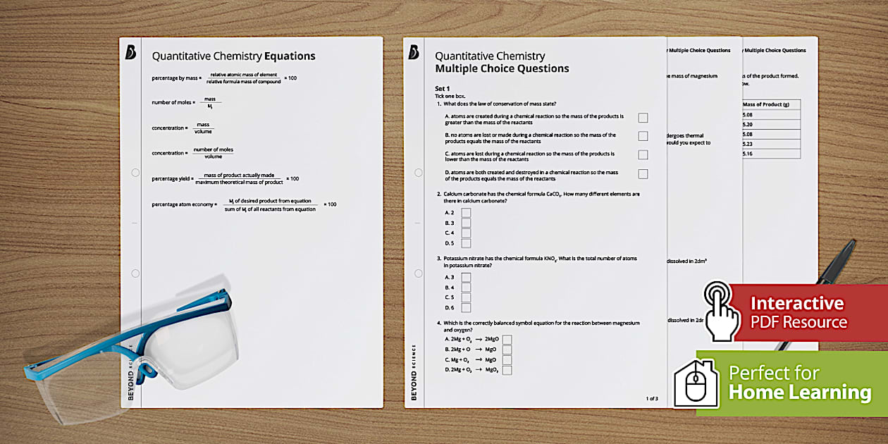 AQA GCSE Quantitative Chemistry MCQs | Beyond - Twinkl