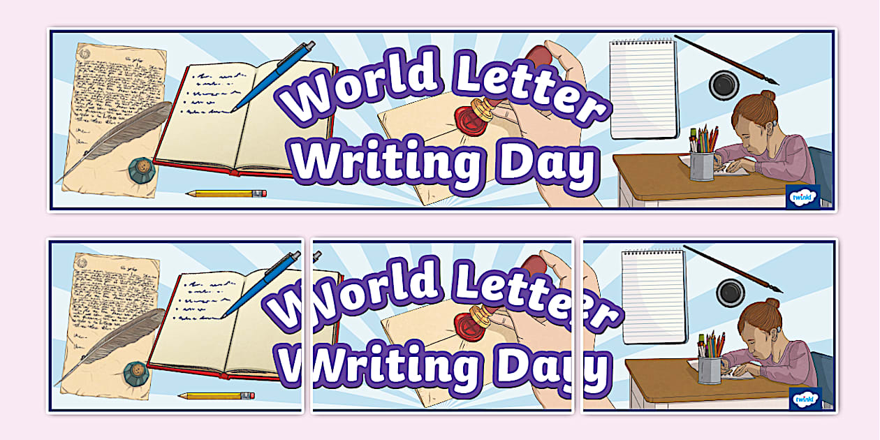 World Letter Writing Day Display Banner