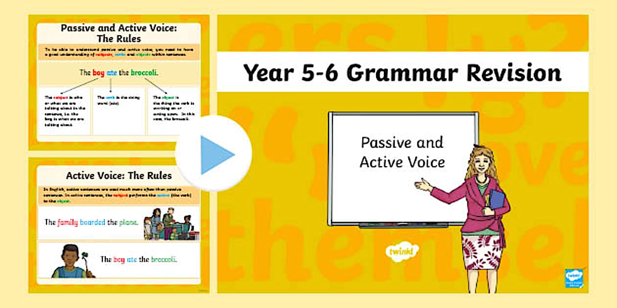 Year 5-6 Grammar Revision Guide and Quick Quiz Passive and Active Voice