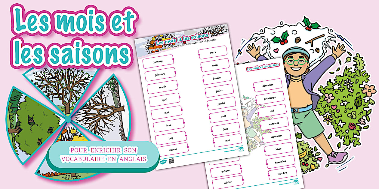 * NEW * Activité de paires : Les mois et les saisons - Anglais LV