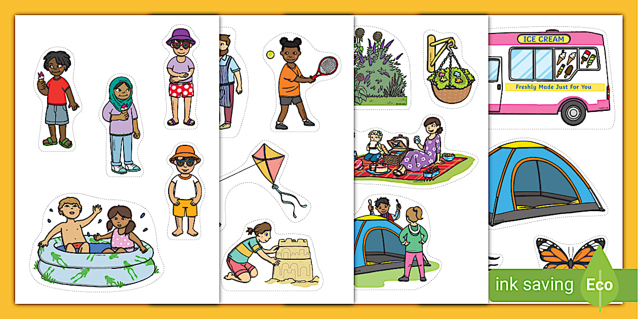 Summer-Themed Small World Characters (teacher made) - Twinkl