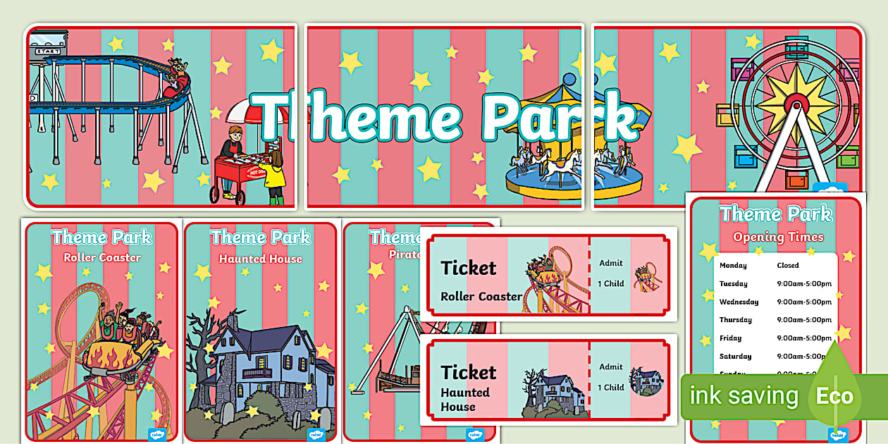Theme Park Role Play Pack-theme park, role play, role play pack, theme park