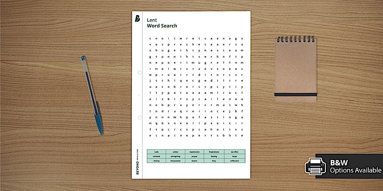 Lent Word Search (teacher made) - Twinkl