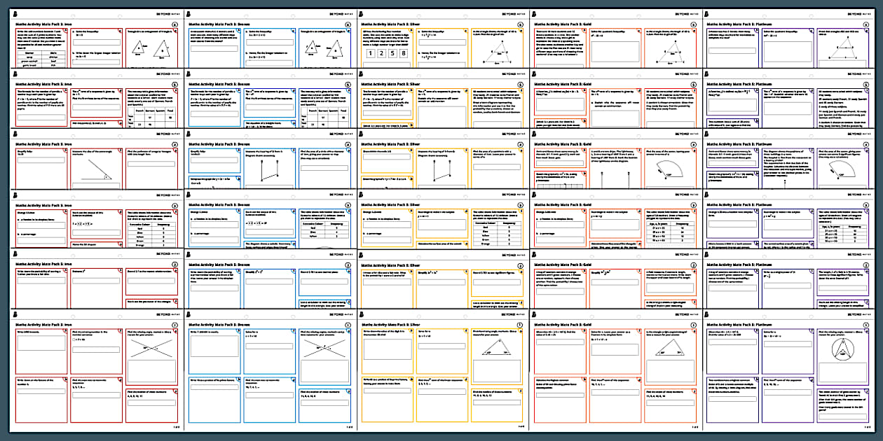 Maths Activity Mats Pack 6 | KS3/KS4 Maths | Beyond - Twinkl