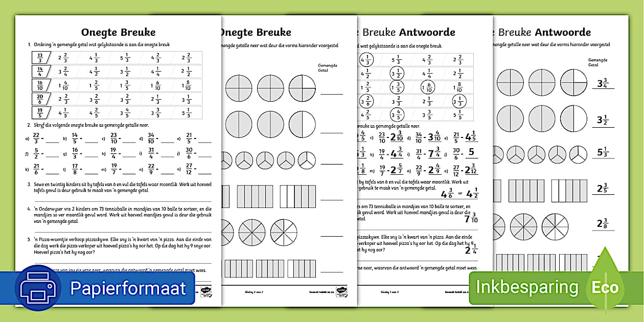 Onegte Breuke Werkkaart (Teacher-Made) - Twinkl