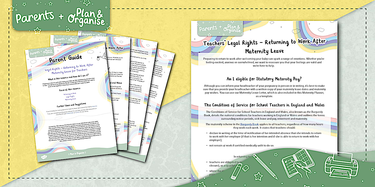 Legal Rights & Returning to Work After Maternity Leave | Teachers ...
