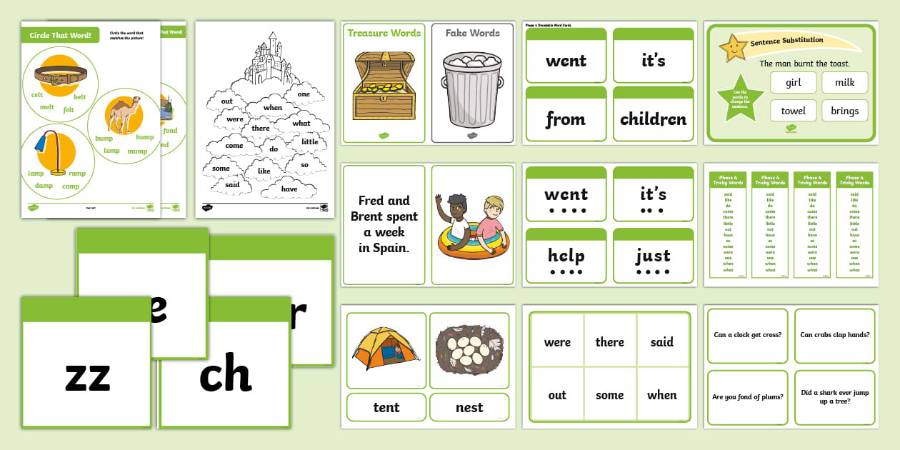 Phase 4 Phonics Resource Pack - EYFS - KS1 - Twinkl