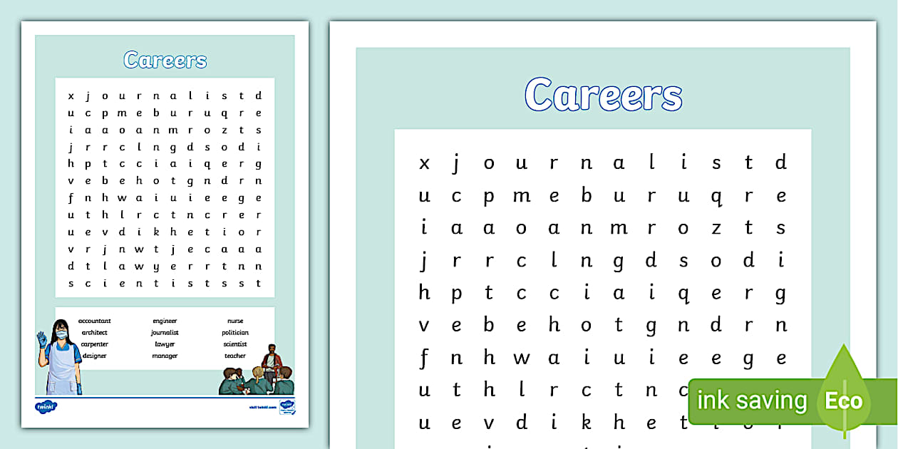 Careers Word Search (teacher made) - Twinkl