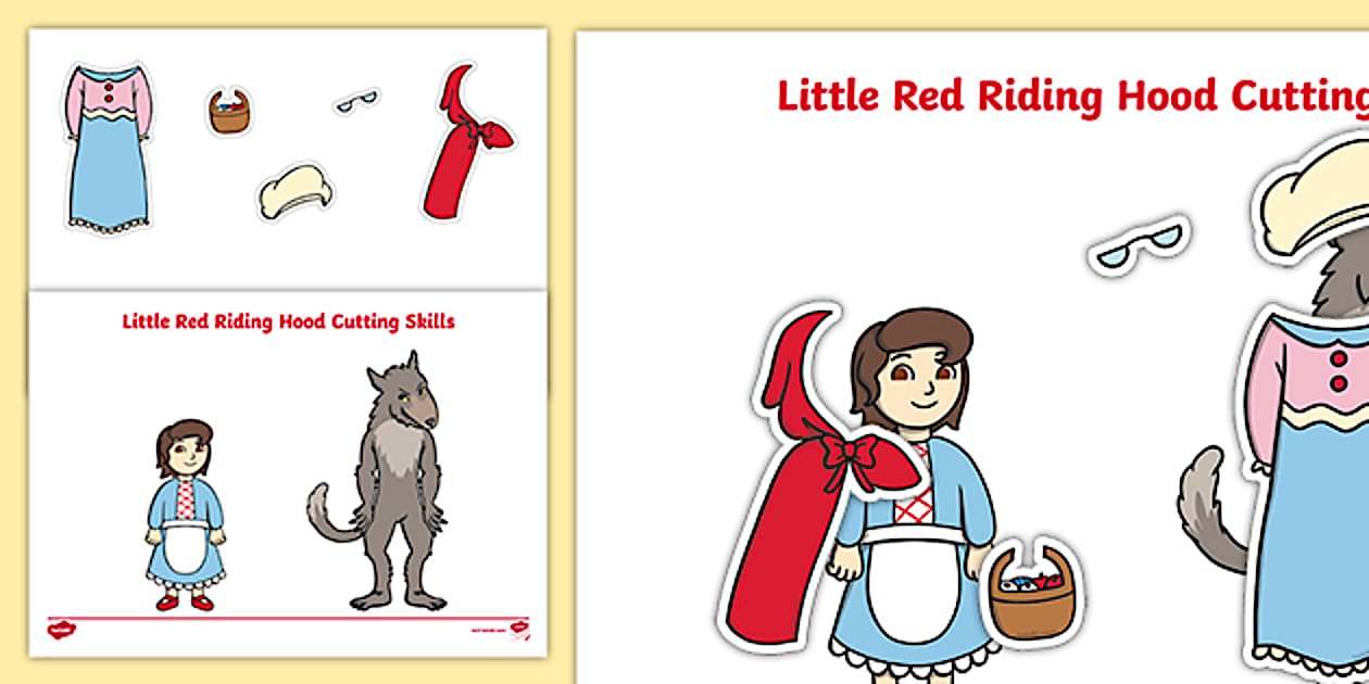 Little Red Riding Hood Cutting Skills Activity - Twinkl