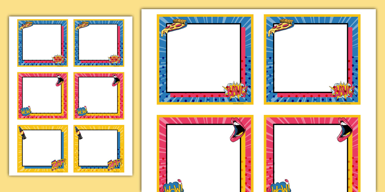 Pop Art Themed Peg Labels - Twinkl